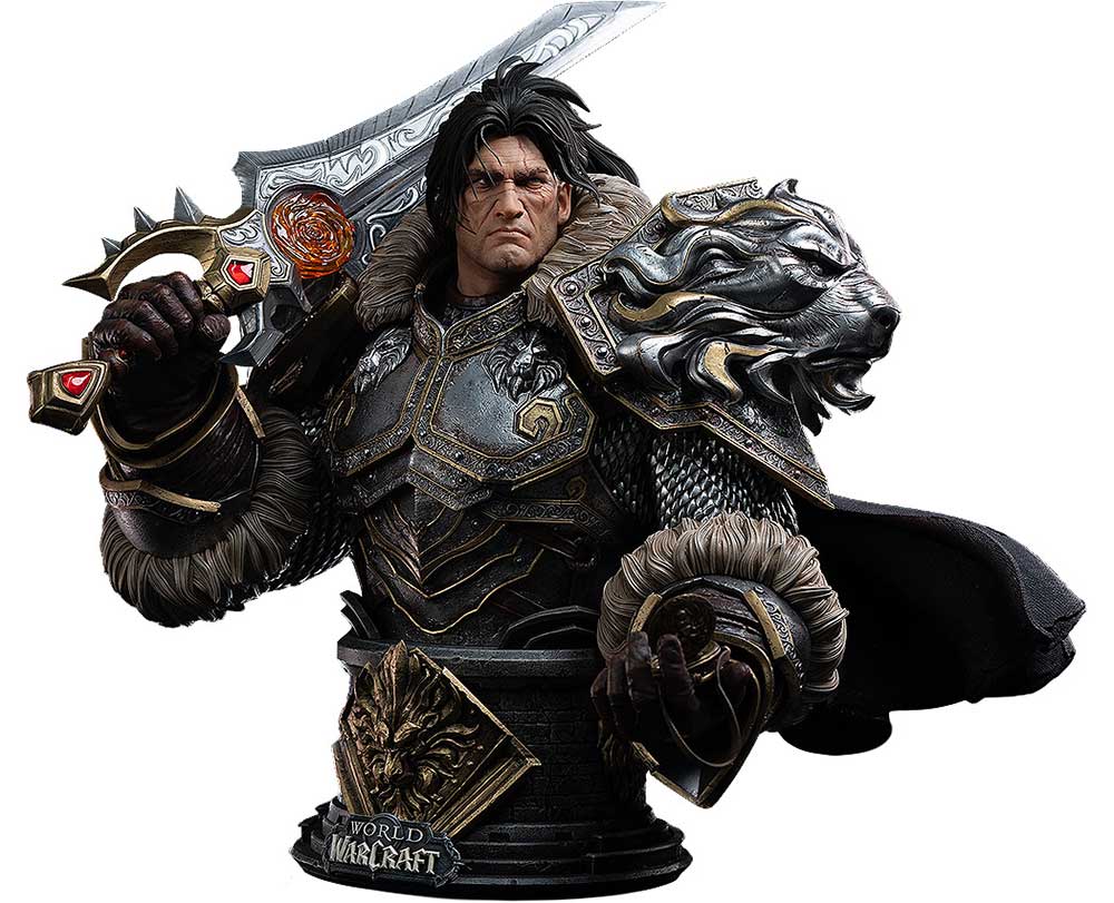 World of Warcraft - Varian Wrynn 1/3 Bust Model (Infinity Studio X ...